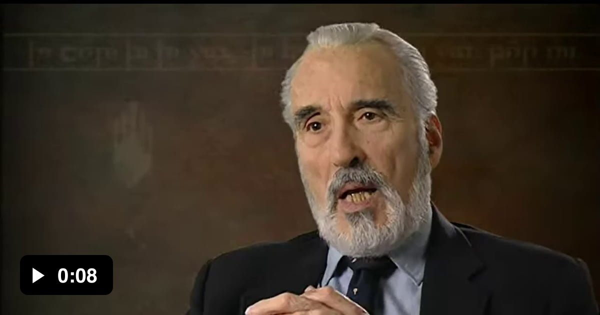 Sir Christopher Lee speaking black speech fluently - 9GAG