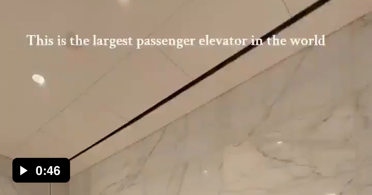 The world’s largest passenger elevator is at Jio World Centre, in ...