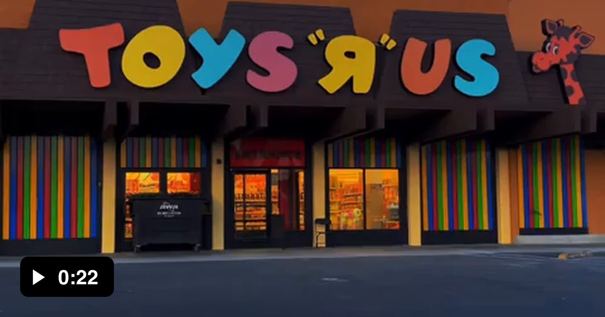 Hyper realistic replica of a vintage Toys R Us store built for a new ...