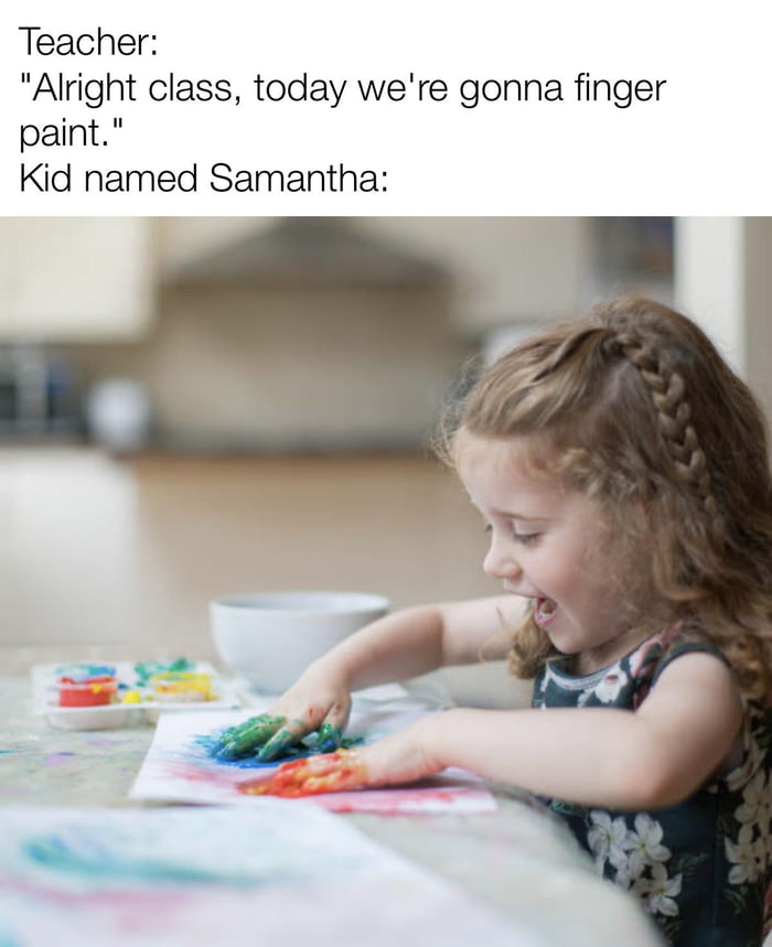 Samantha is ready for art class - 9GAG