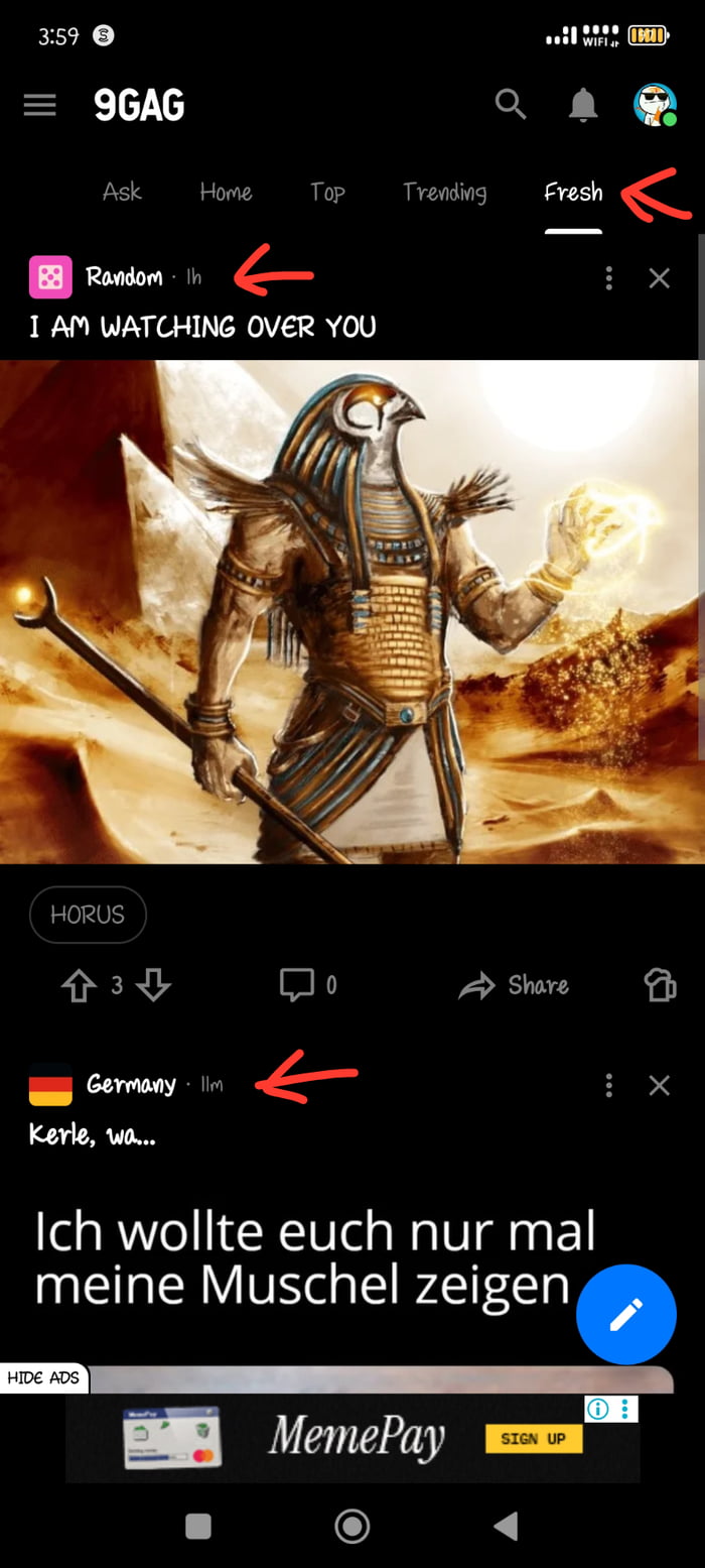 Anybody facing this Issue with New Update on 9gag? "Ask" Tab is back but whenever you try to ...