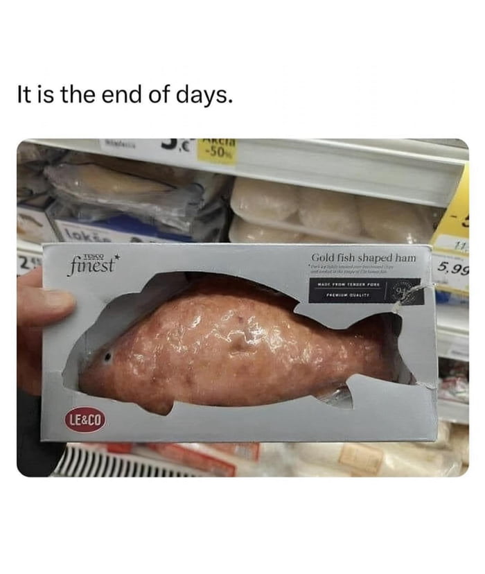 This fish shaped ham is a culinary mystery - 9GAG