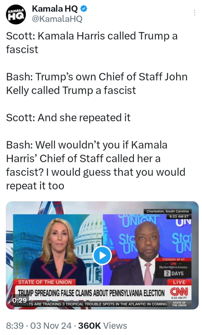 Go on a news program with false talking points supporting a convicted felon, thinking you can ...