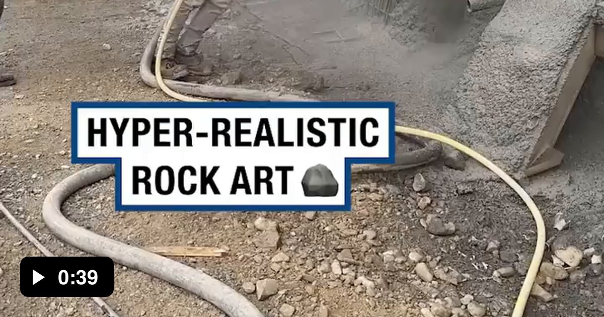 Making hyper-realistic rock art with shotcrete for slope stabilisation ...