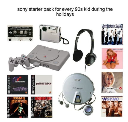 Sony starter pack for every 90s kid during the holidays - 9GAG