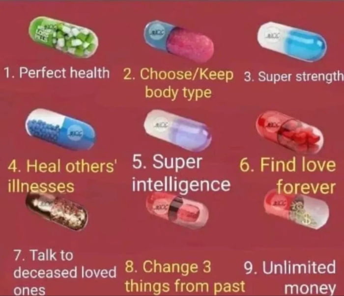 Pick only 3 pills - 9GAG