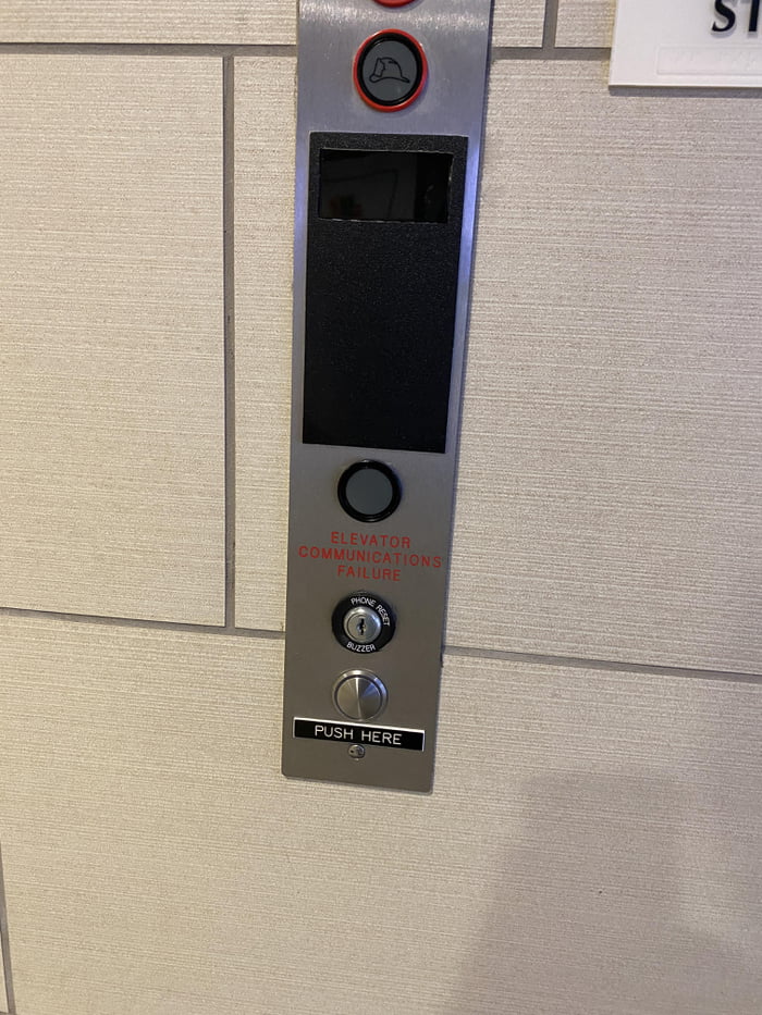 Elevator light design with bezel is more prominent than the 'call elevator' button - 9GAG