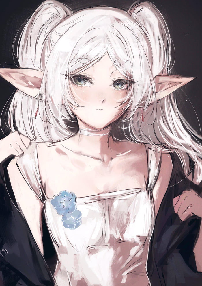 A beautiful elf with white hair - 9GAG
