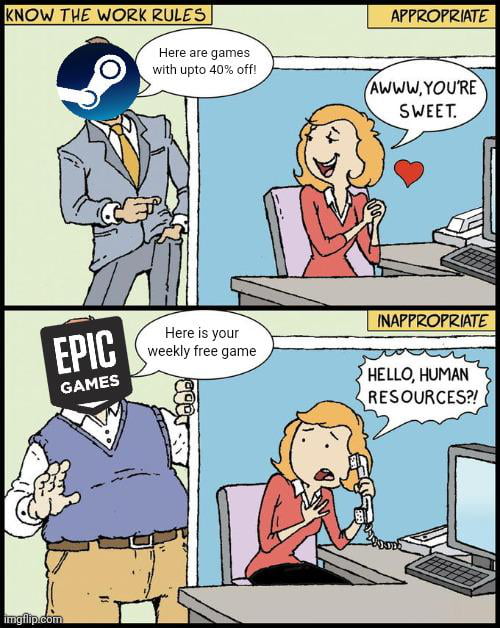 Steam vs Epic - 9GAG