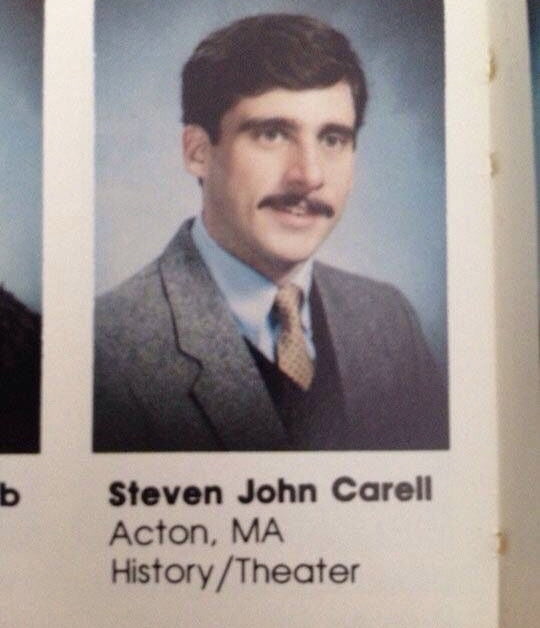 This is Steve Carell as a teen? With that glorious mustache? I need a ...
