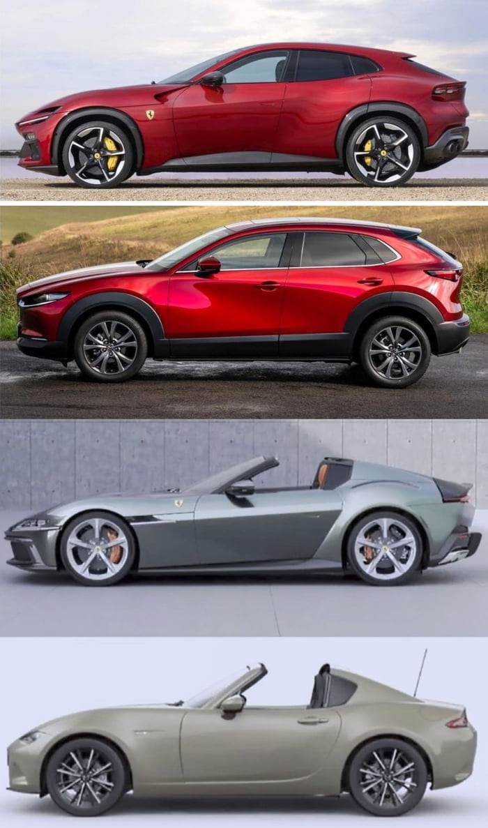 Will somebody please tell Ferrari to stop copying Mazda? - 9GAG