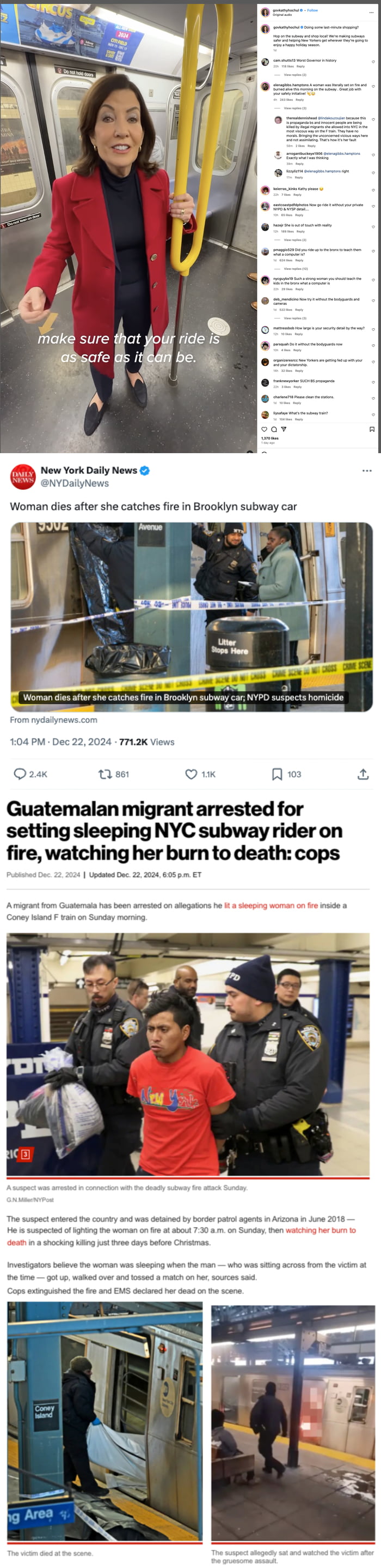 Yesterday New York Mayor posted this video bragging about how she made the NYC subway safer. - 9GAG