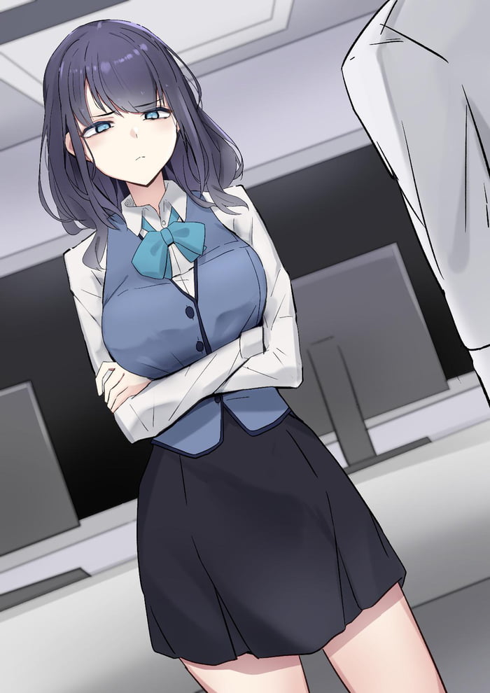 Pouting Office Lady - 9GAG