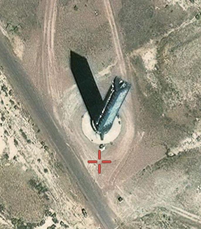 Tall triangle shaped tower at Area 51 - 9GAG