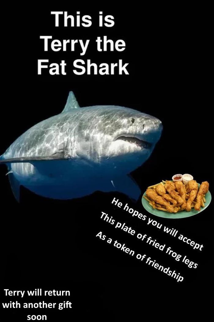 A gift from Terry the Fat Shark - 9GAG