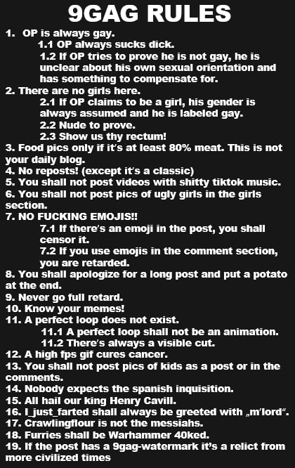 Long time without someone posted some rules. The old rules does not fit anymore and have to be ...