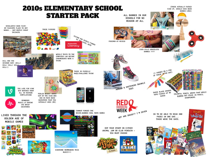 2010s Elementary School Starter Pack - 9GAG