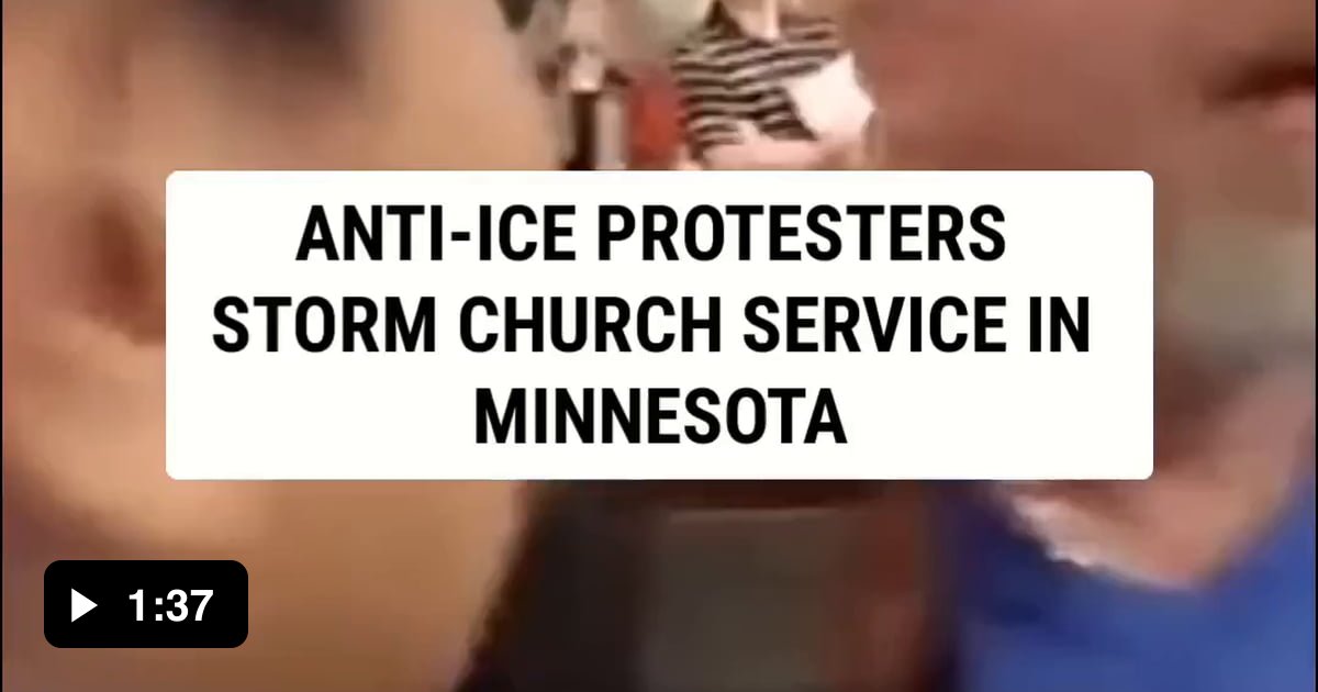 "Peaceful" Anti-ICE protesters STORM church service in Minnesota - 9GAG