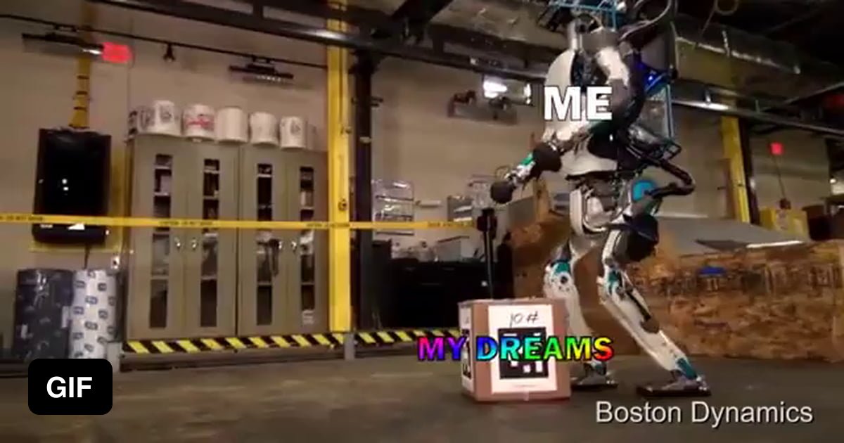 We can all relate to the robots in Boston Dynamics - 9GAG