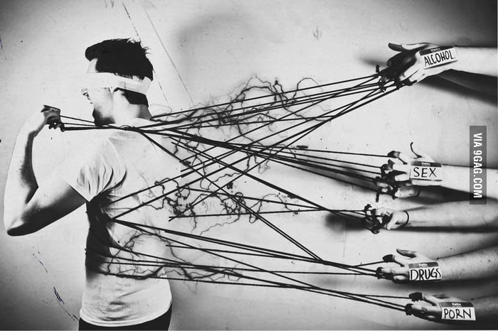 Powerful visual representation of addiction - 9GAG