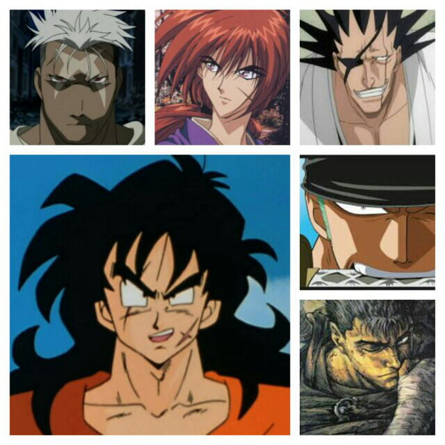 Badass anime characters with facial scars. - 9GAG