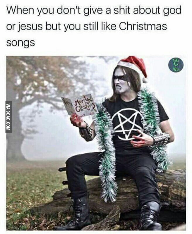 Merry f**king christmas *starts headbanging* - 9GAG