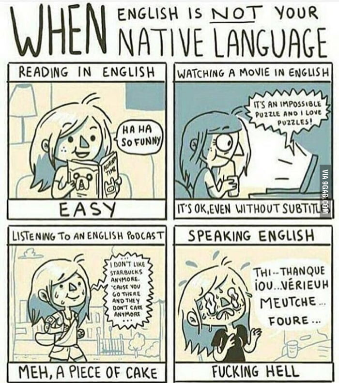 I hate English - 9GAG