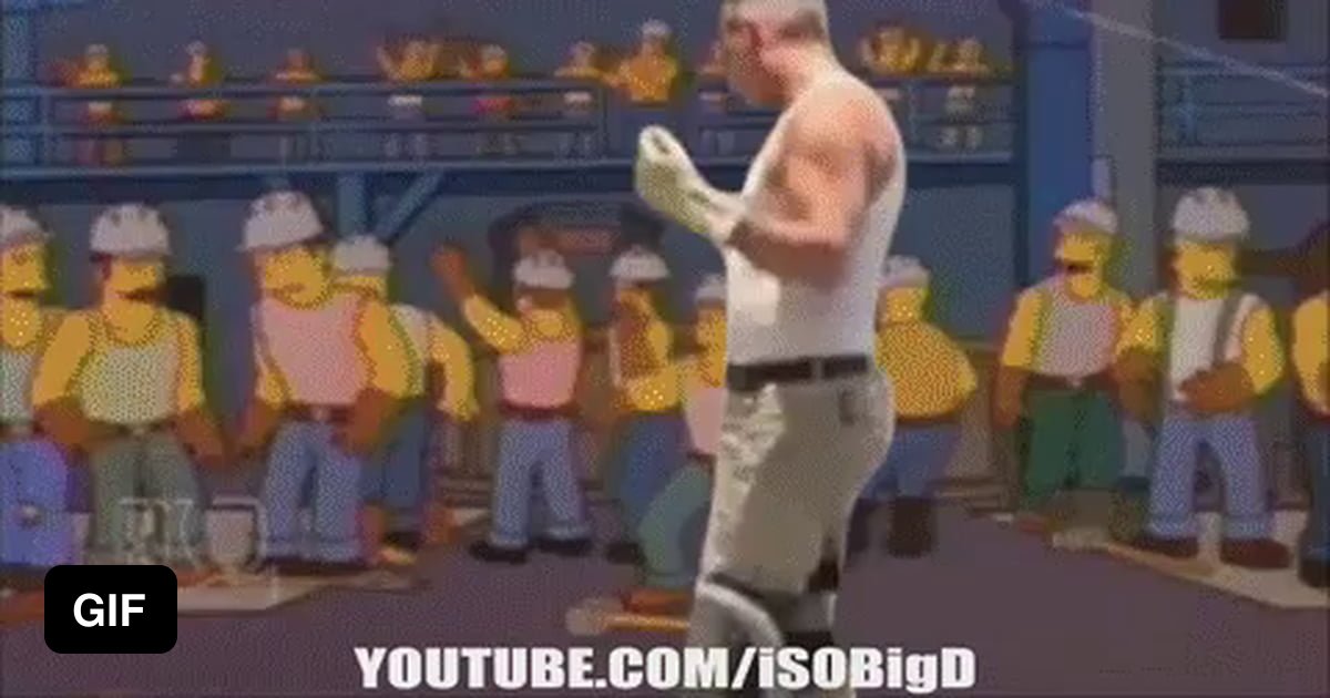 Viral Dancing Construction Worker at Simpsons Gay Steel Mill - 9GAG