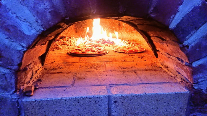 The inside of my self made pizza oven - 9GAG