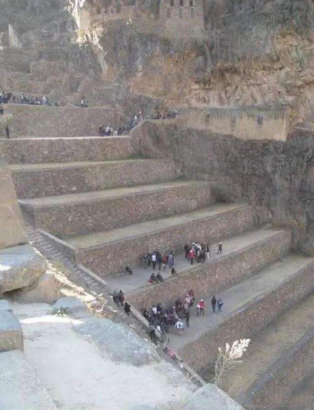 Architectural terraces in Peru look like giant concrete steps. - 9GAG
