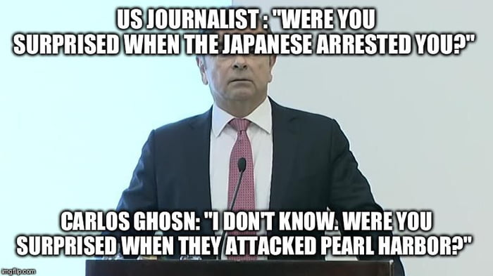 Best defense ever. Carlos Ghosn, ex Renault CEO just escaped Japan and ...