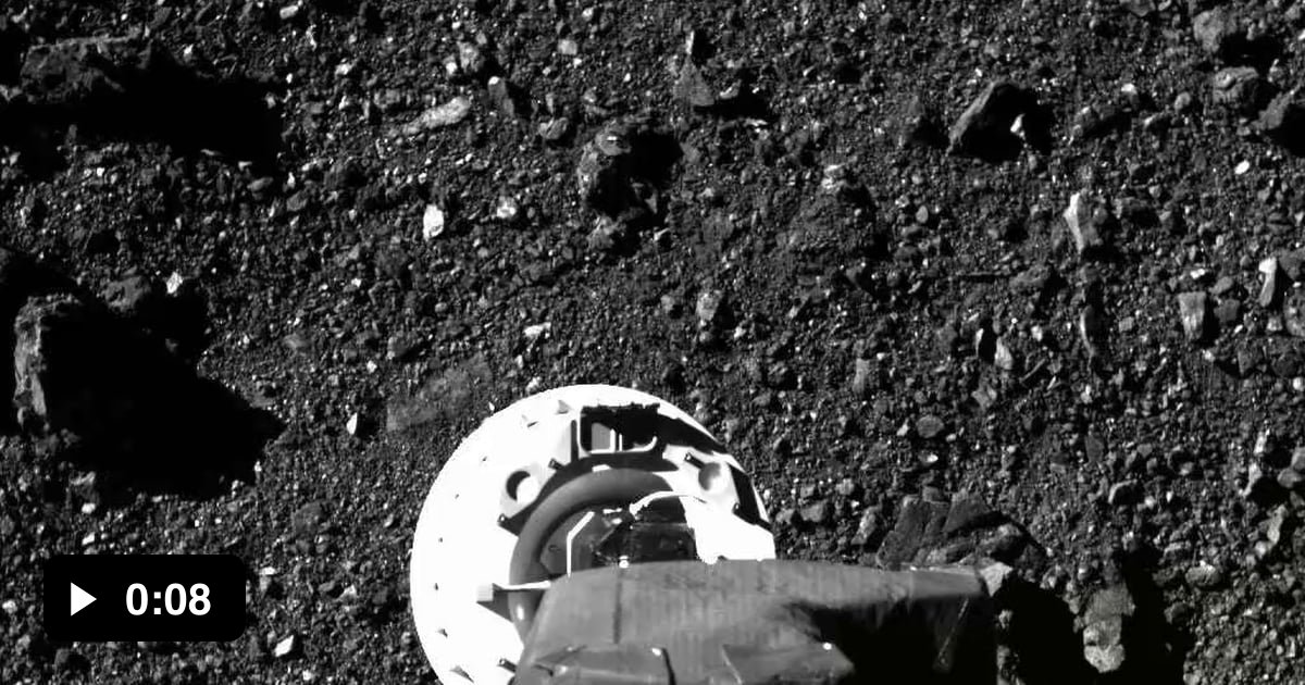 Successful asteroid sample collected. the asteroid was so soft the arm ...