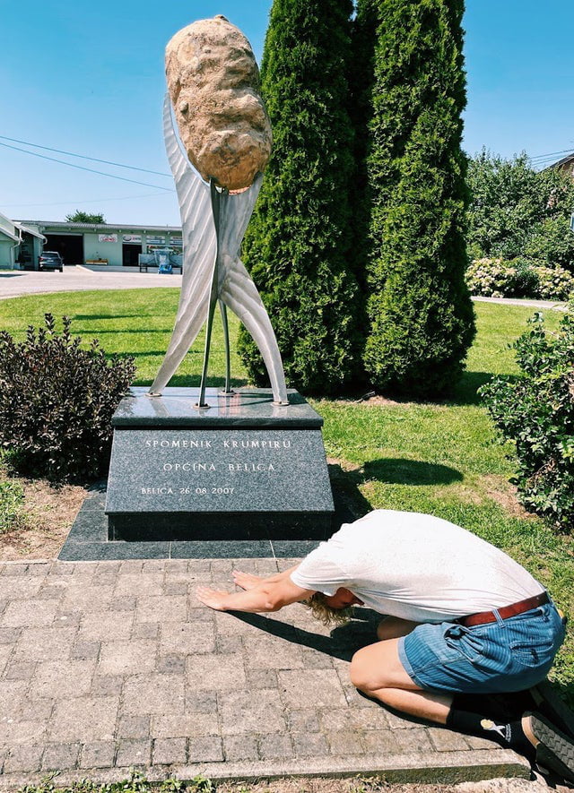 Potato monument in Belica (Croatia), a sacred place for every 9gager ...