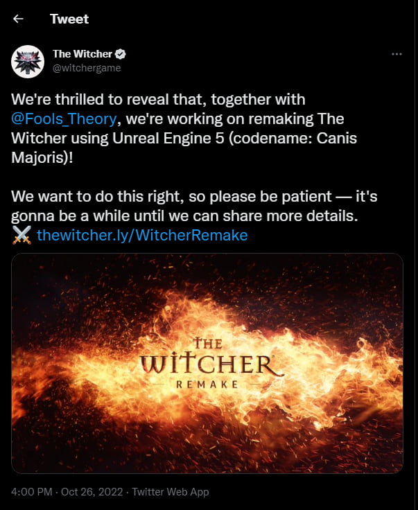 Witcher 1 remake announced - 9GAG