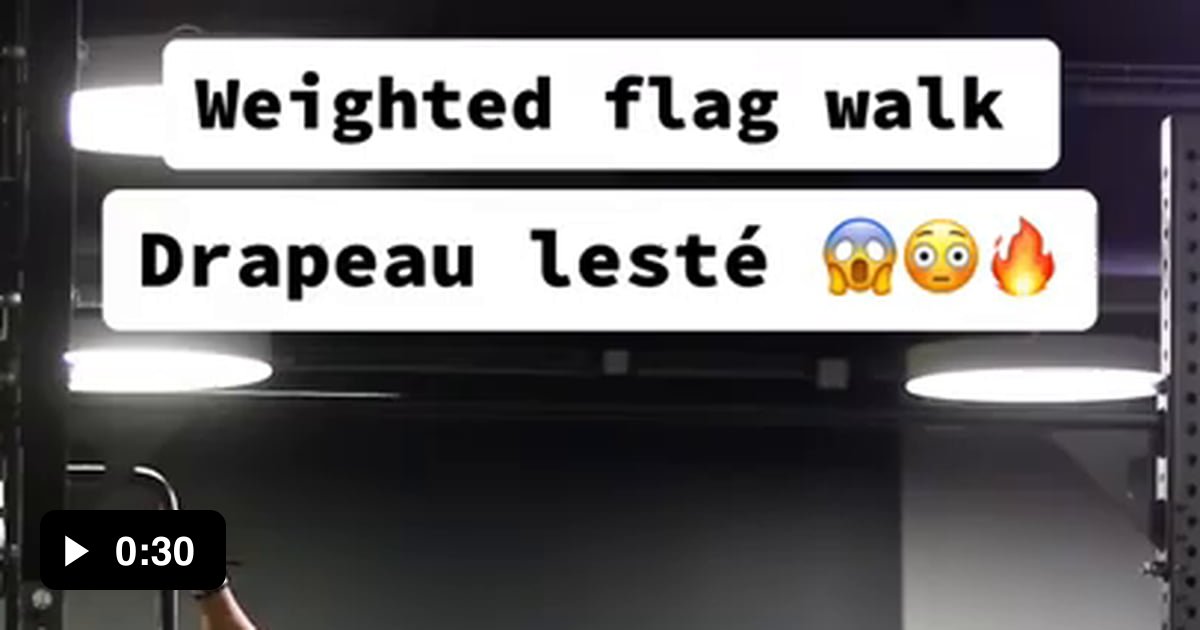 Weighted human flag walk - this guy's core strength is incredible - 9GAG