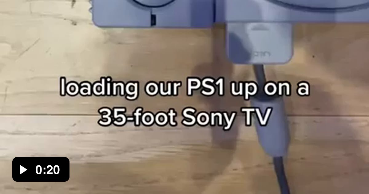 Loading up PlayStation 1 on a gigantic screen - 9GAG