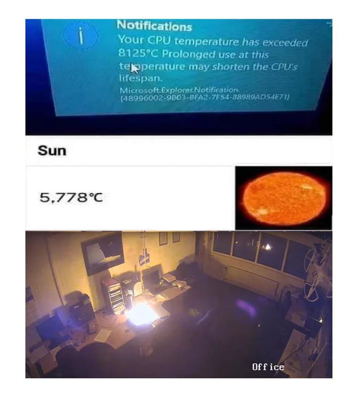 Holup, CPU Temperature...! - 9GAG