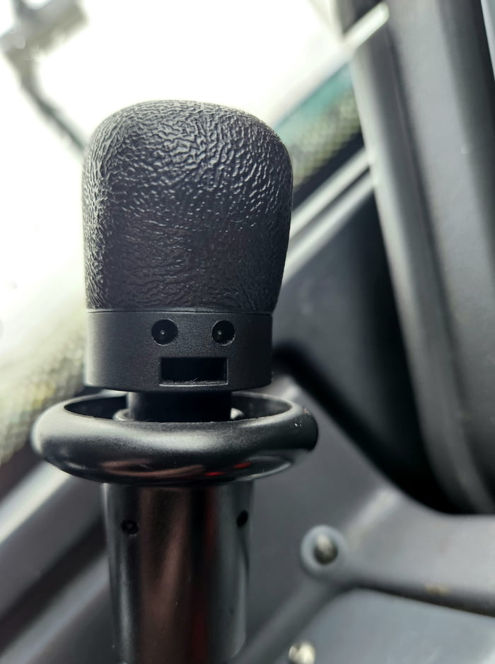 Bus handbrake at work has seen some shit - 9GAG