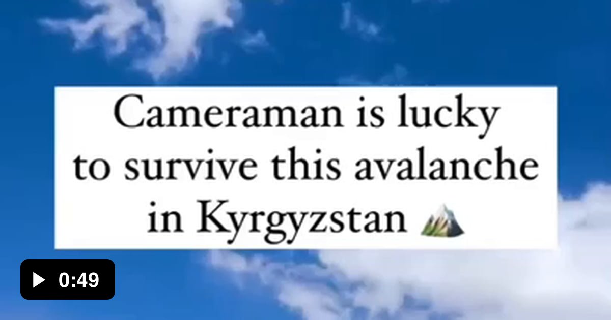 POV getting hit by an avalanche - the cameraman the internet was waiting for - 9GAG