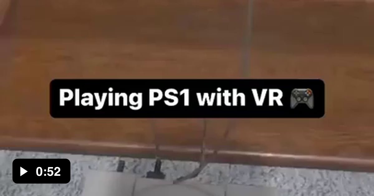 Playing PS1 on VR - 9GAG