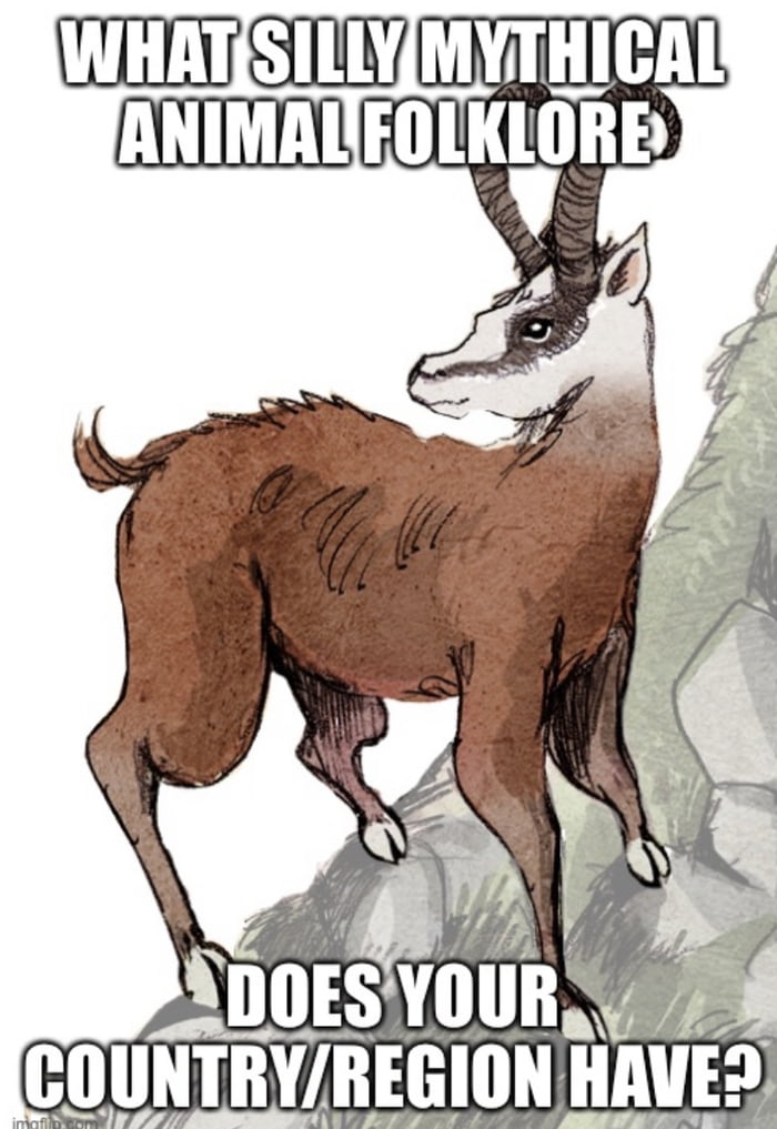 Parts of the alps have the Dahu, a goat with two shorter legs on one ...