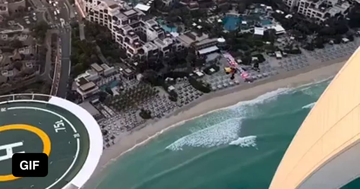 Stunt pilot lands a plane on helipad 212 meters high and 27 meters ...