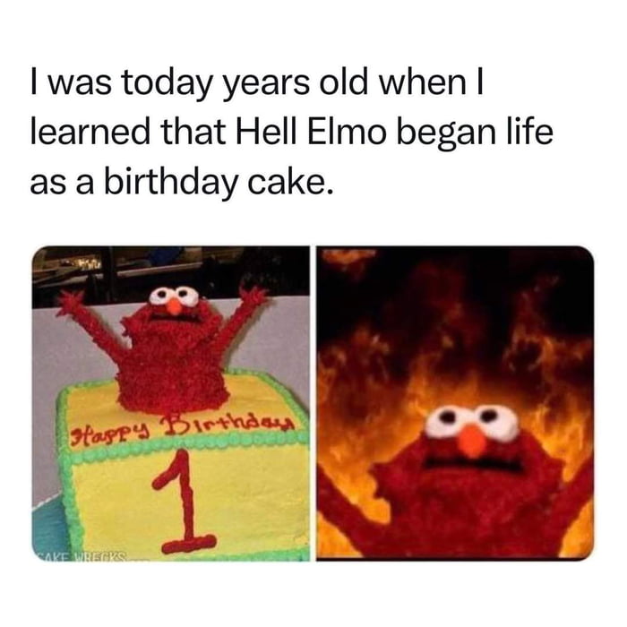 Hell Elmo origin - 9GAG