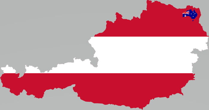 Facts: Austria is about 92 times bigger than Australia. - 9GAG