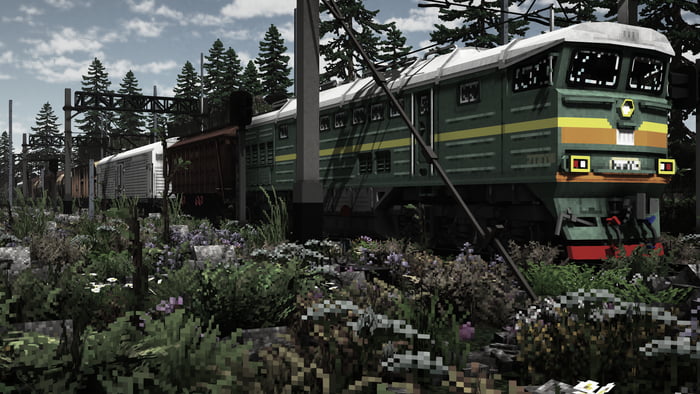 Created in Minecraft | Train | Mod - Immersive Railroading - 9GAG