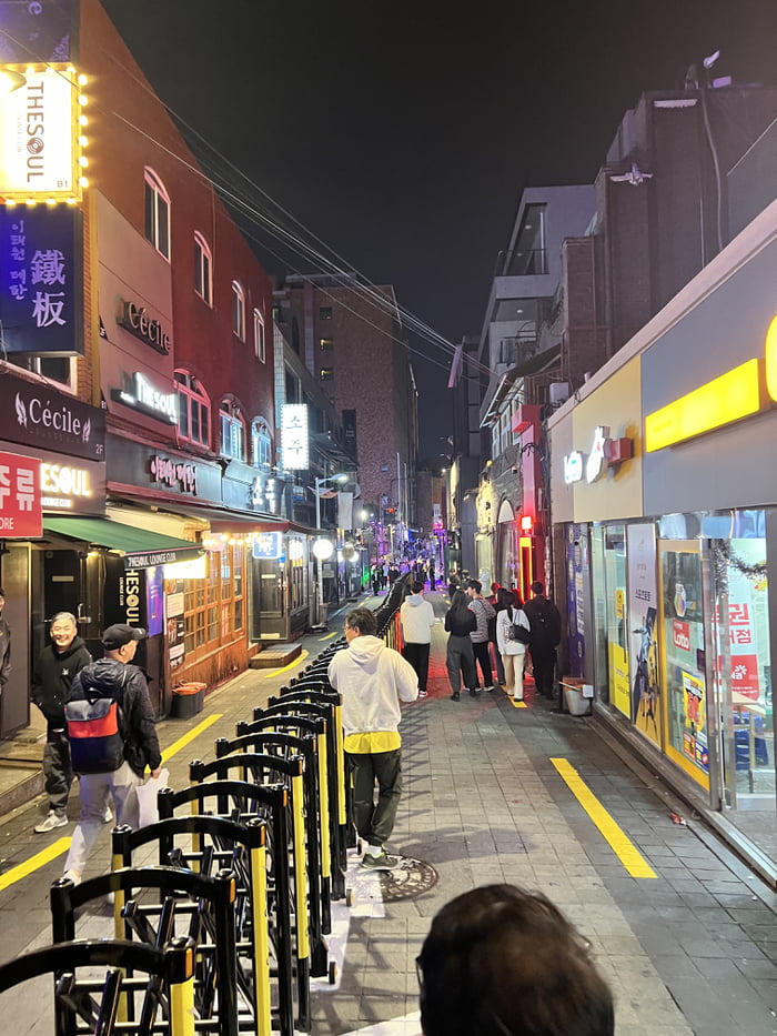 Itaewon at the moment. They over prepared because of last year. But no ...