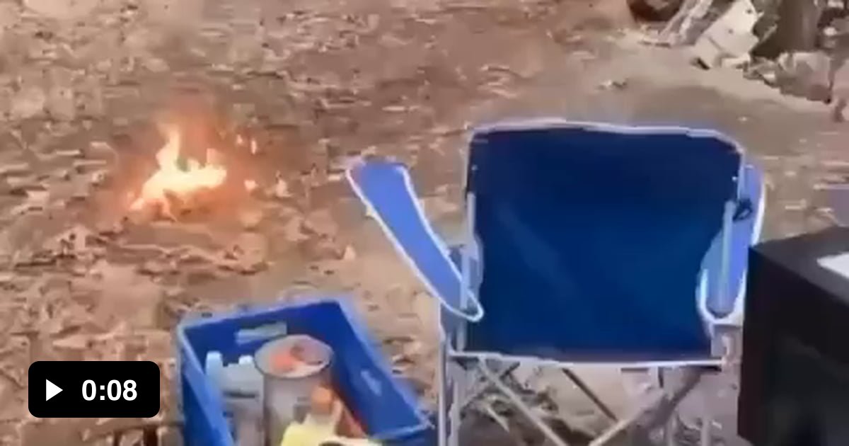 Cool way to lit the campfire - 9GAG