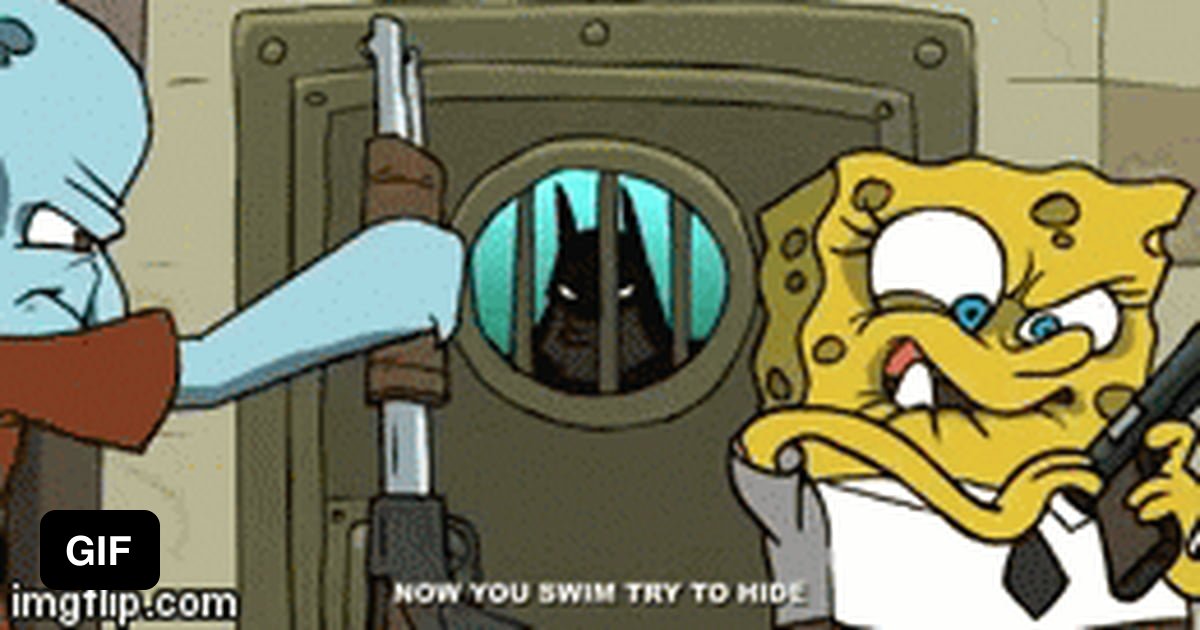 Batman vs Spongebob and Ariel - 9GAG