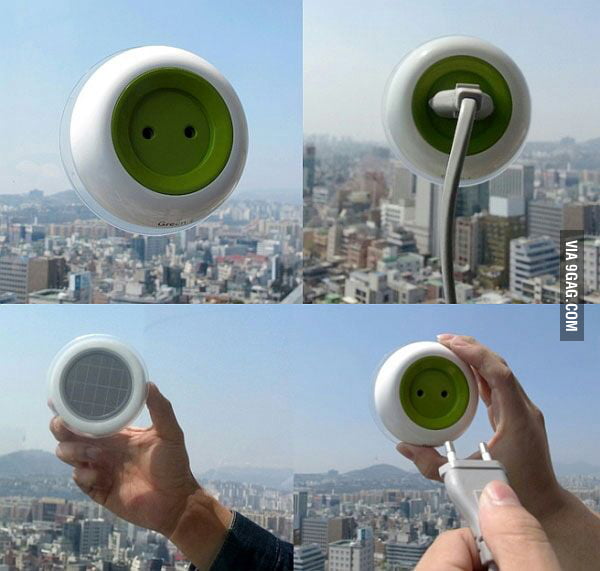 Solar powered window outlet - 9GAG