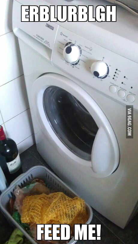 Hungry washingmachine - 9GAG